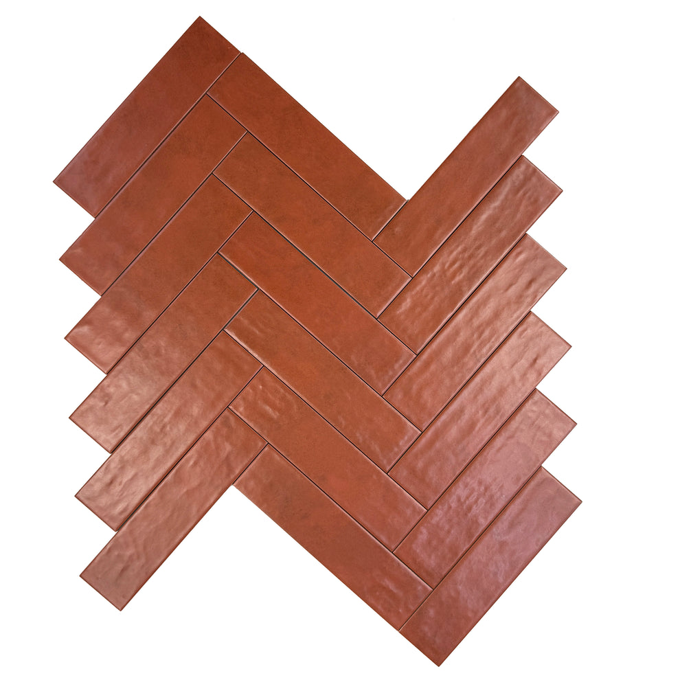 Light Coral Semimatte Porcelain Artisanal Tile – MOSYCLE