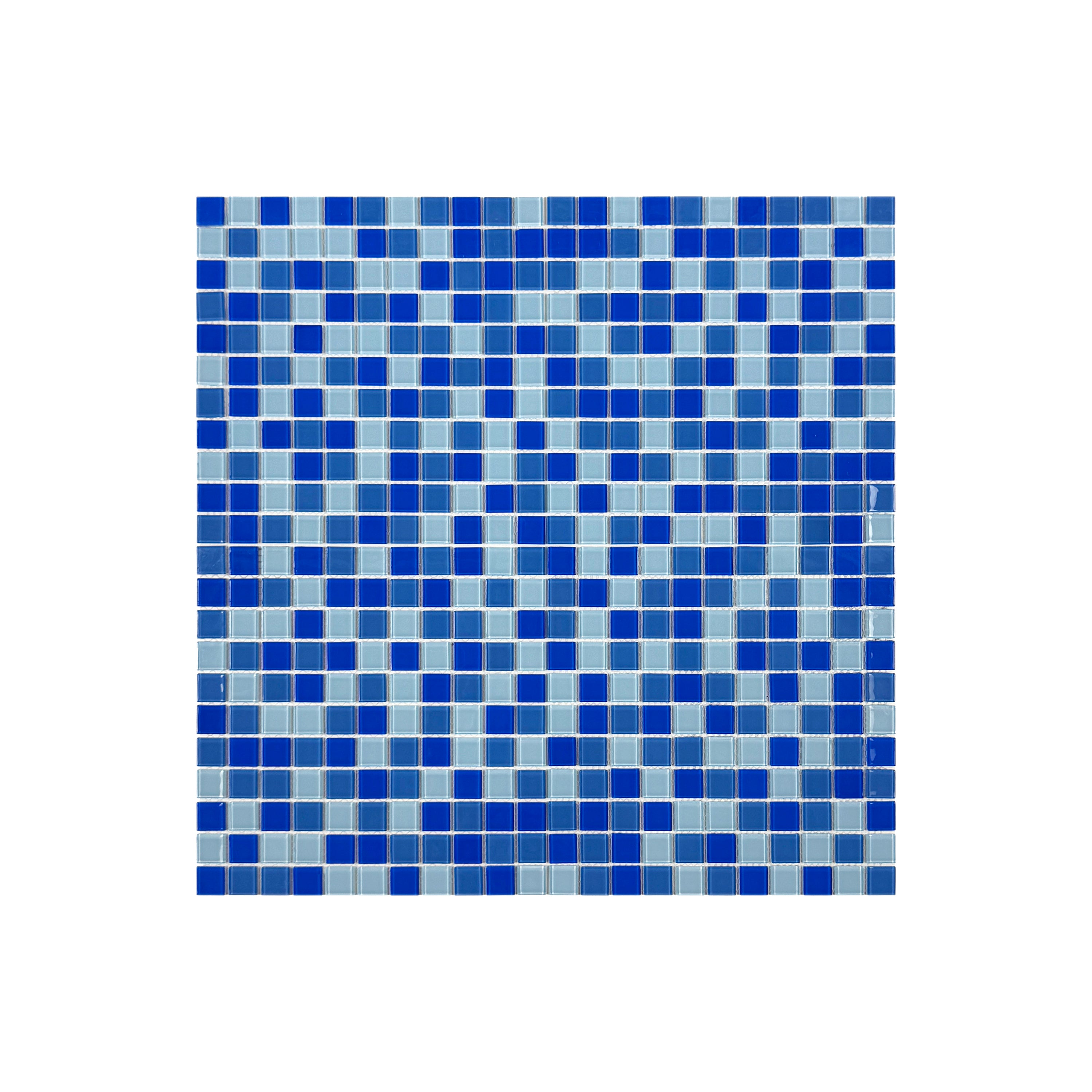 White & Sky Blue & Cobalt Blue Mixed Crystal Glass Mosaic – MOSYCLE
