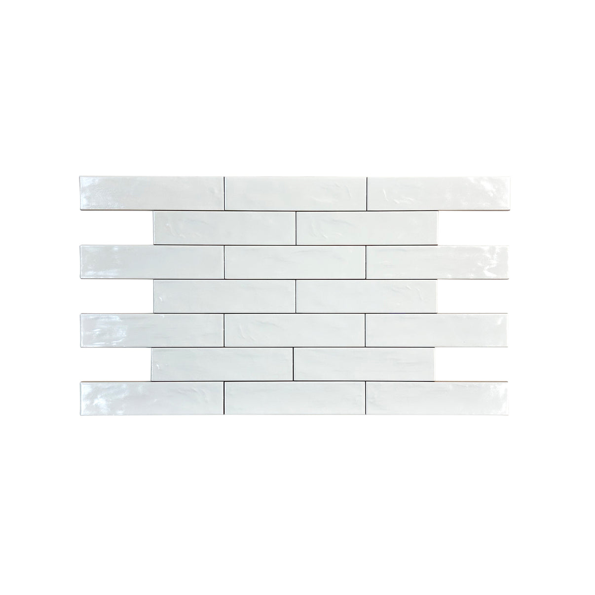 White Semimatte Pearlescent Ceramic Artisanal Tile – MOSYCLE